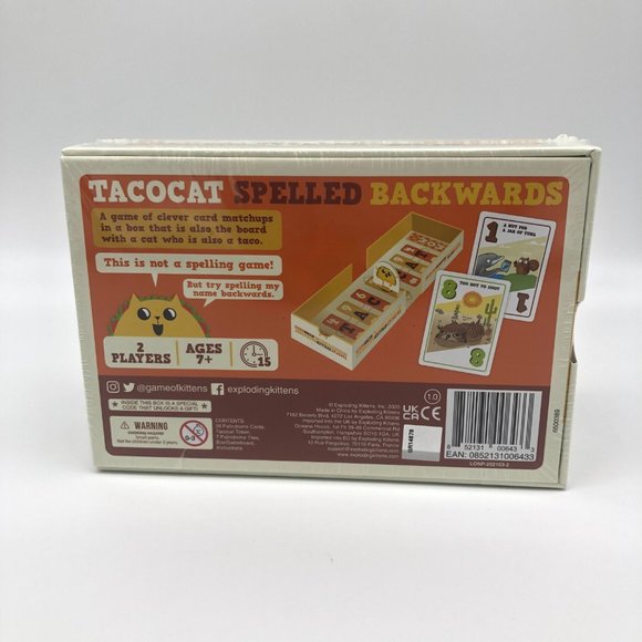 Toys | Tacocat Spelled Backwards Board Game By Exploding Kittens Kids ...